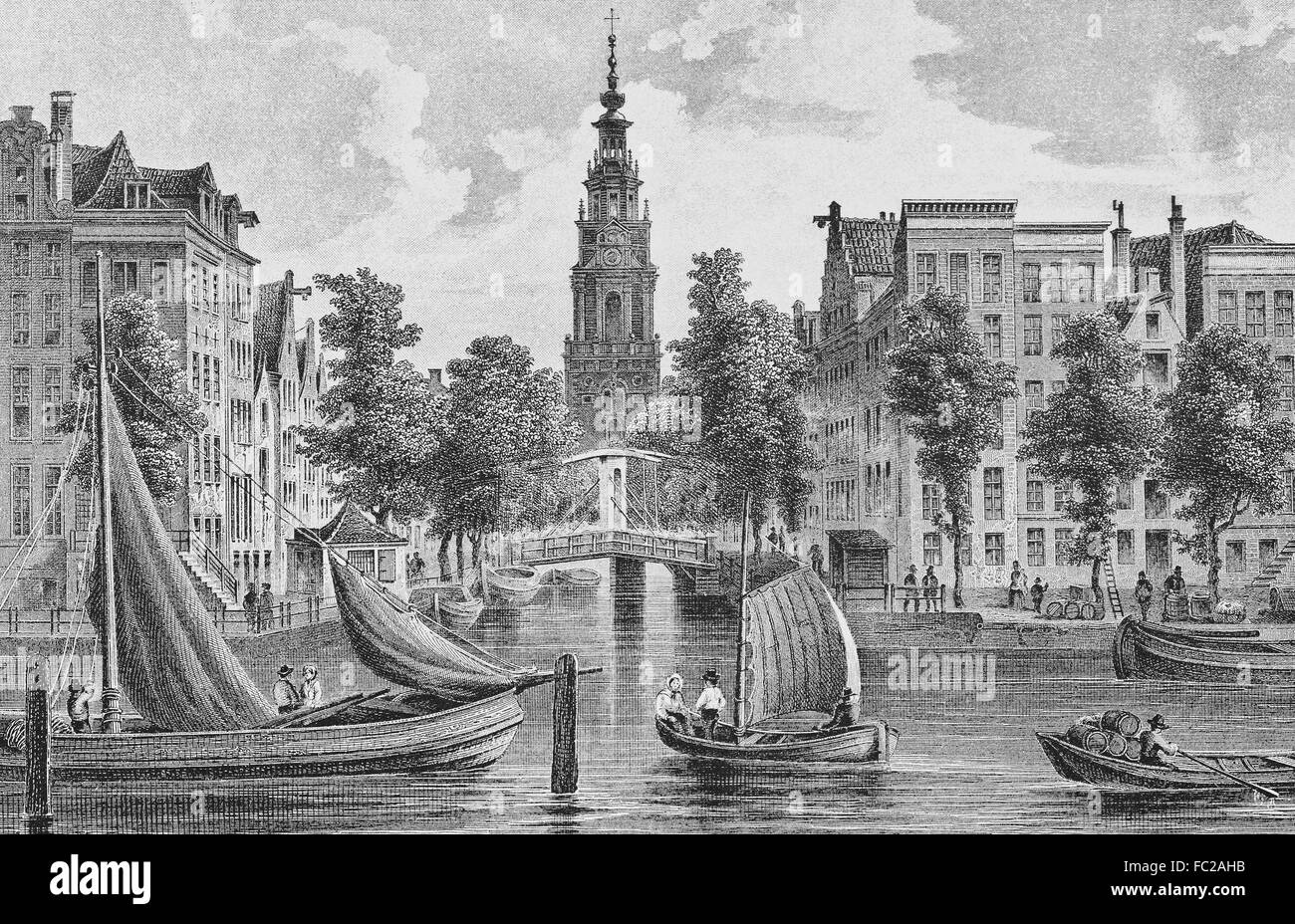 The zuiderkerk amsterdam Black and White Stock Photos & Images - Alamy