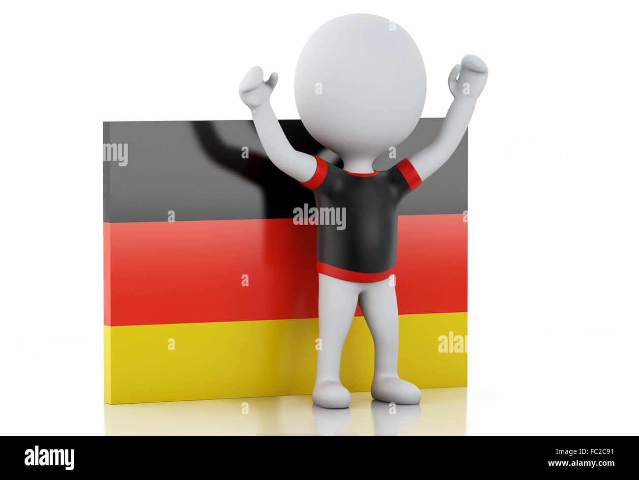3d white people with Germany flag Stock Photo - Alamy
