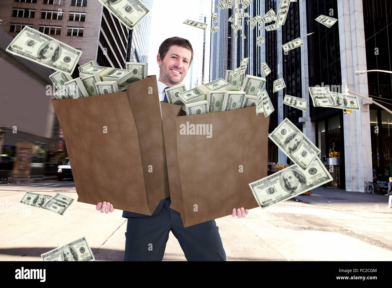 Man carrying bag money hi-res stock photography and images - Alamy