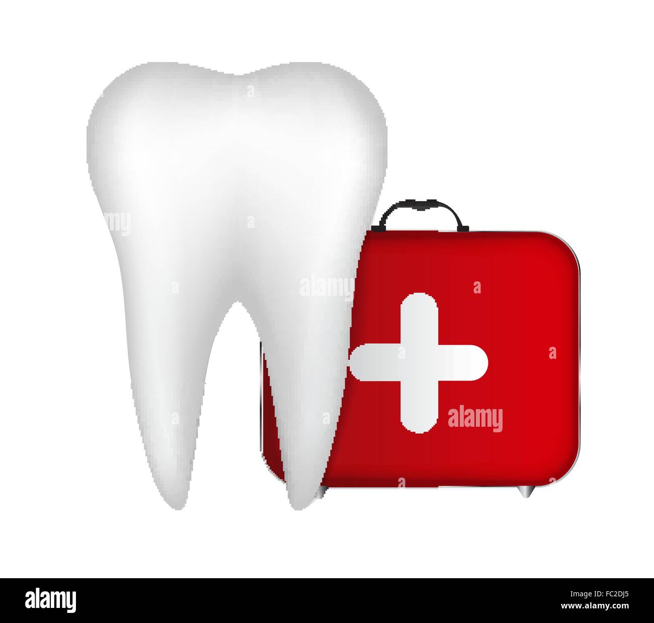 Tooth and Red Medical Bag with a Cross Stock Vector Image & Art - Alamy