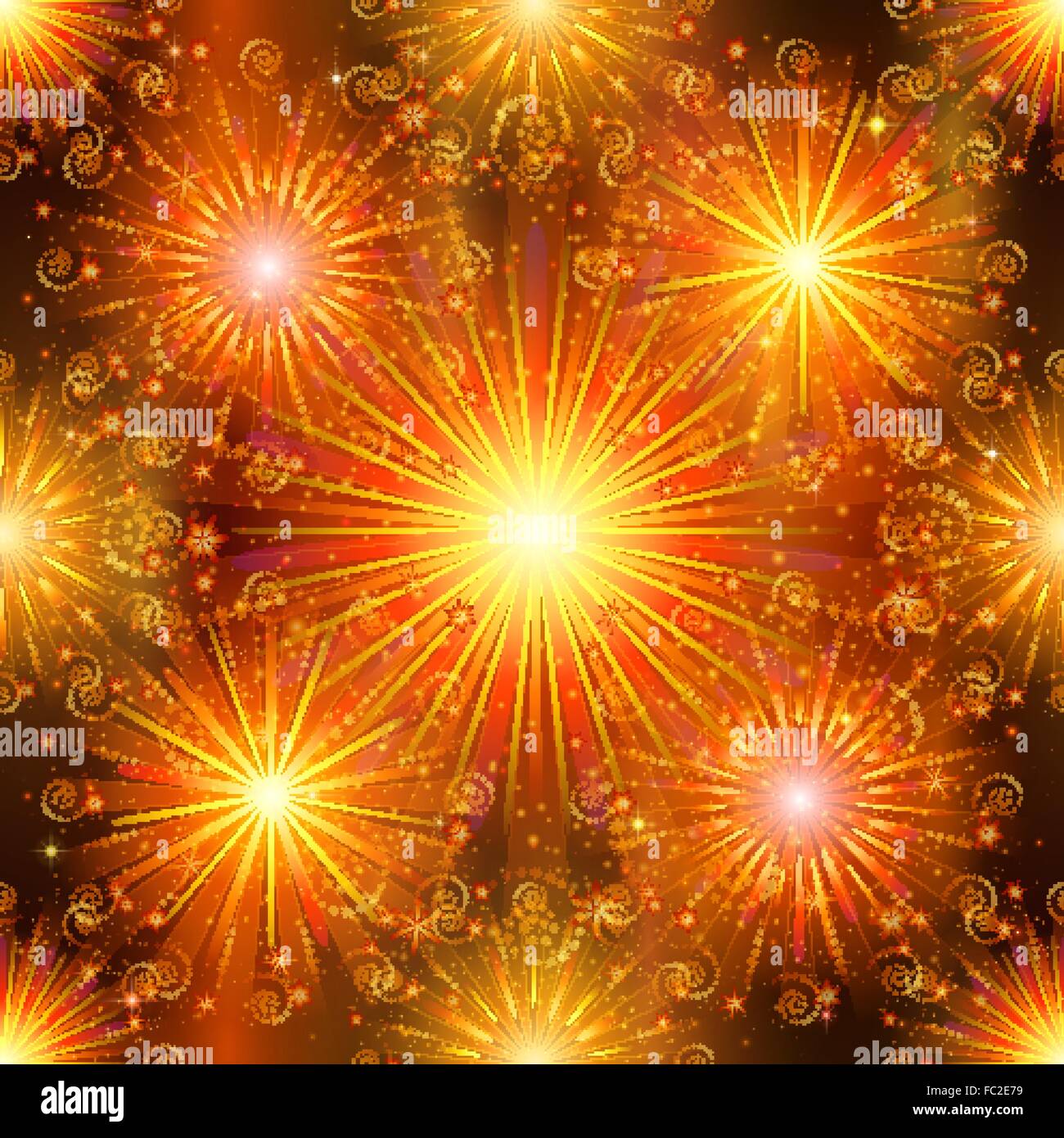 Orange fireworks flash Stock Vector Images - Alamy