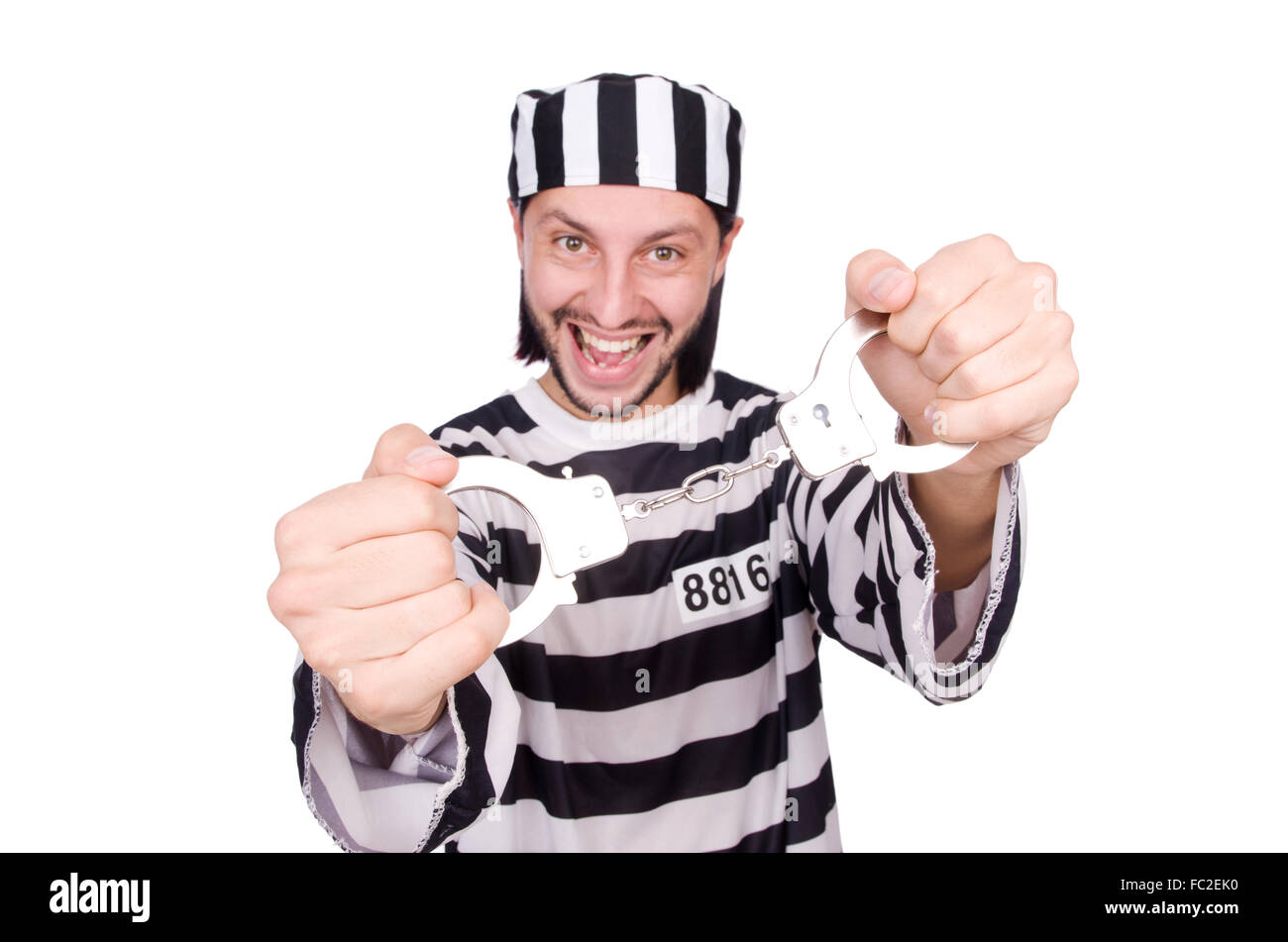 Prison inmate isolated on the white background Stock Photo - Alamy