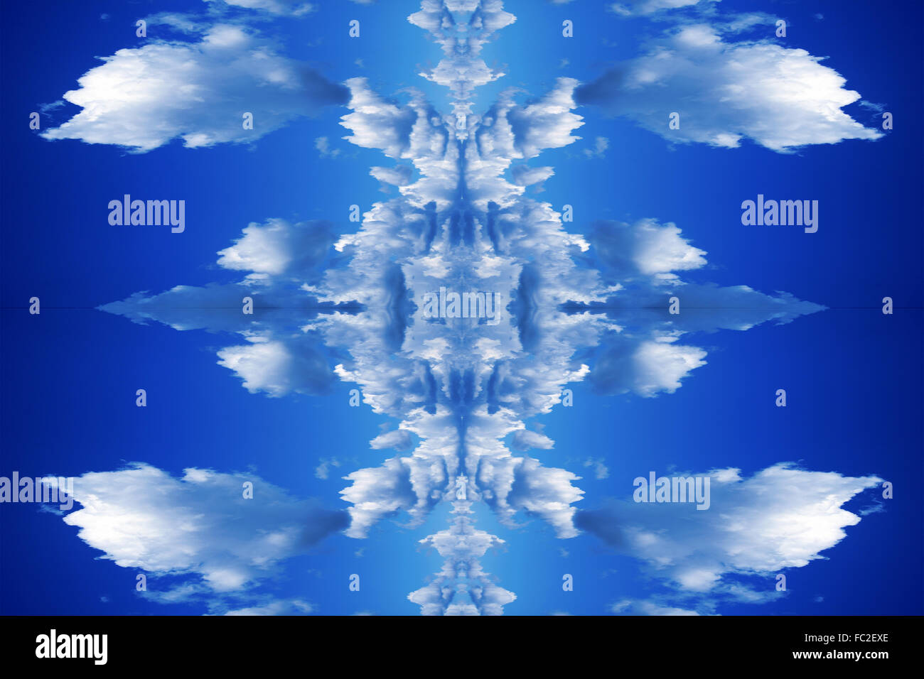 Blue reflected clouds background Stock Photo - Alamy