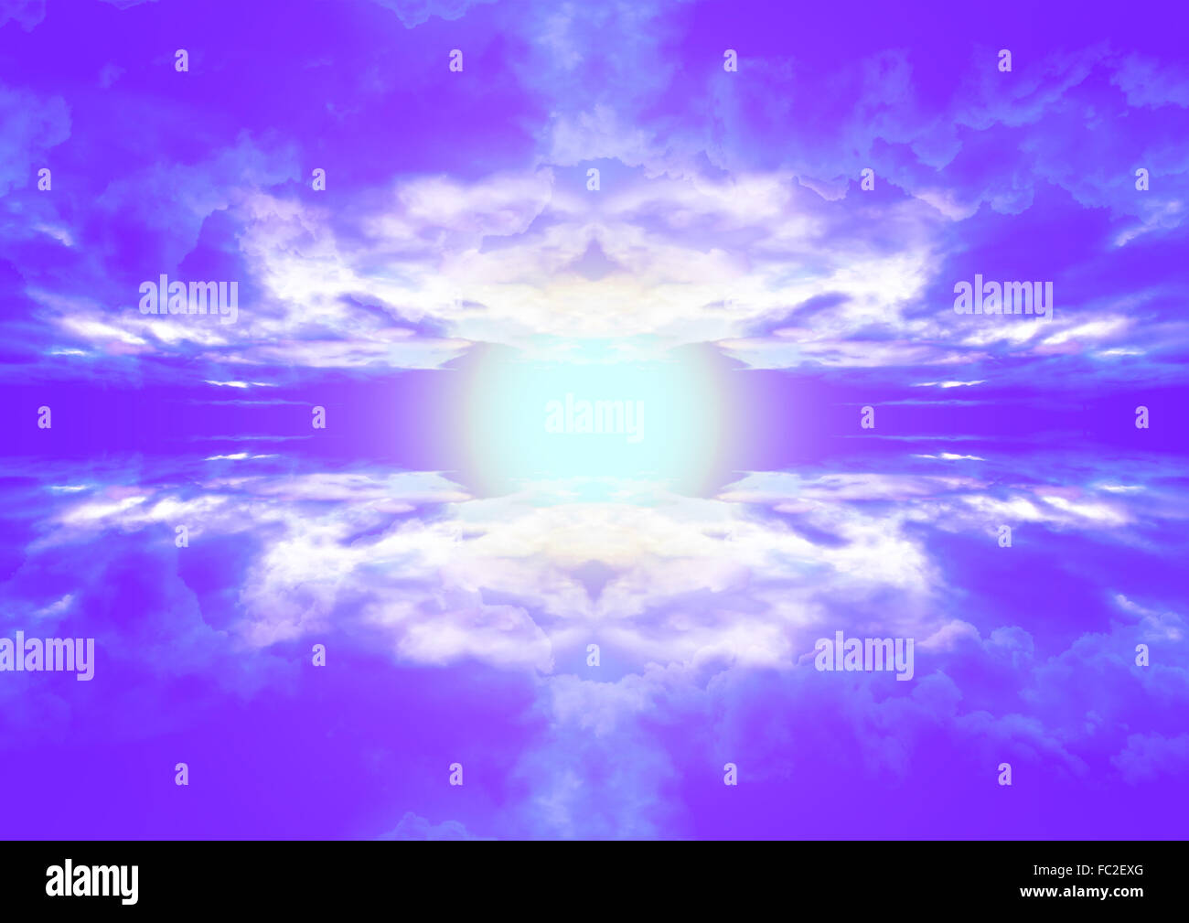 Blazing sun and blue sky Stock Photo - Alamy