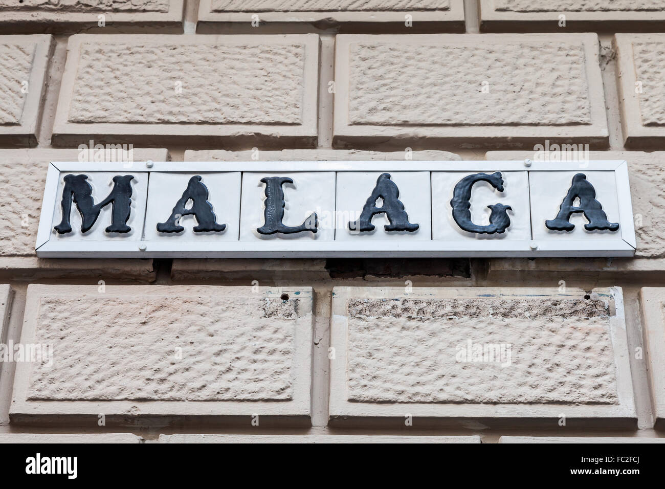 Malaga road sign hi-res stock photography and images - Alamy