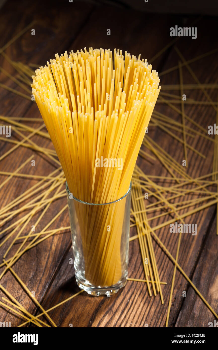 italian spaghetti on black Stock Photo - Alamy