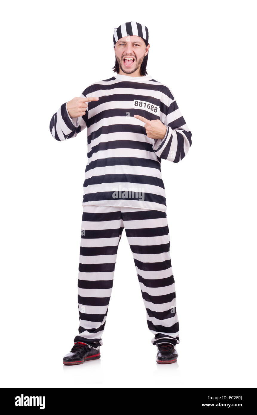 Prison inmate isolated on the white background Stock Photo - Alamy
