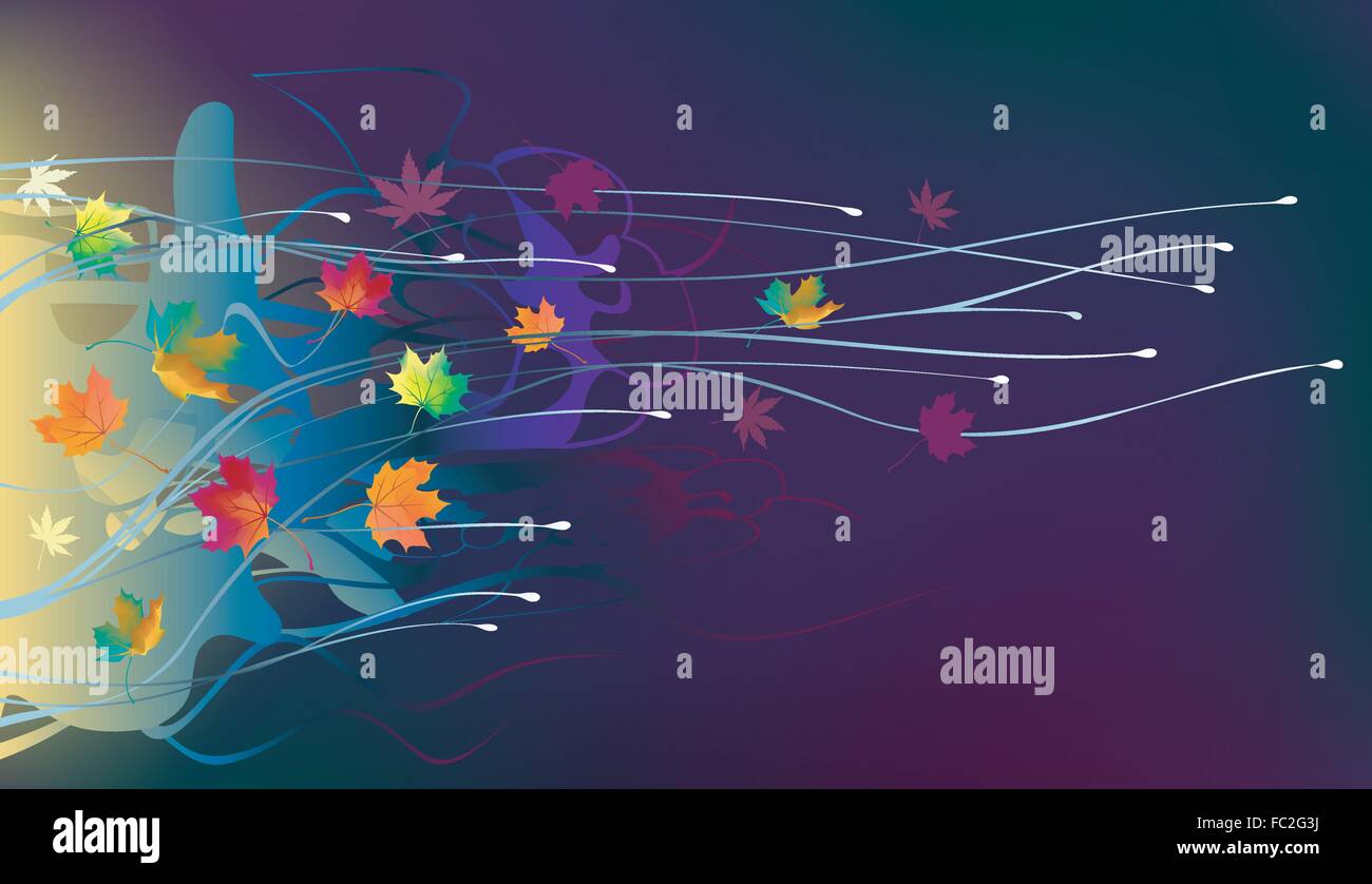 autumn leaves in the wind Stock Vector Image & Art - Alamy