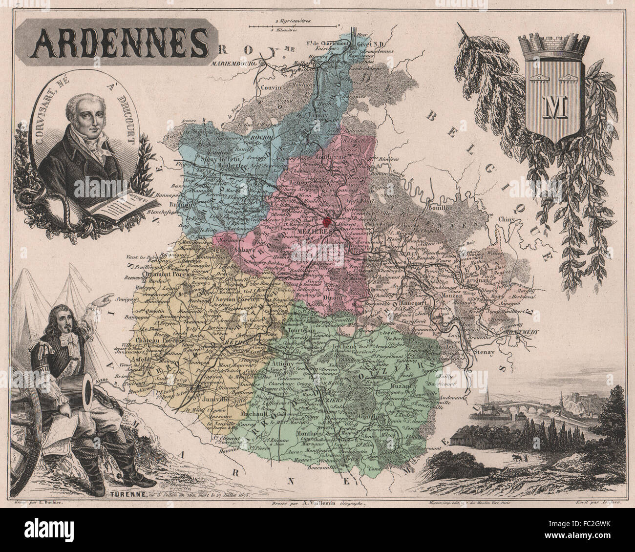 Ardennes map hi-res stock photography and images - Alamy