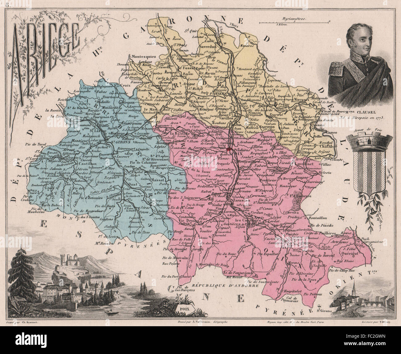 Map of ariege hi-res stock photography and images - Alamy