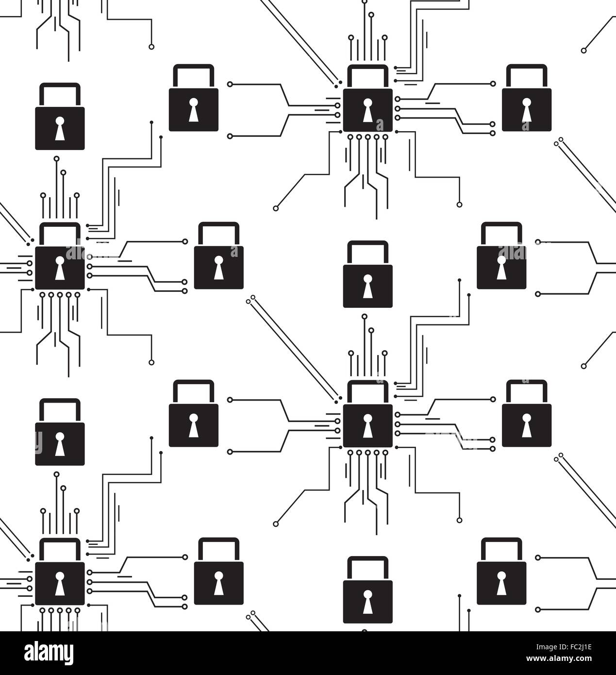 Electronic Circuit Seamless Background Stock Vector Image And Art Alamy