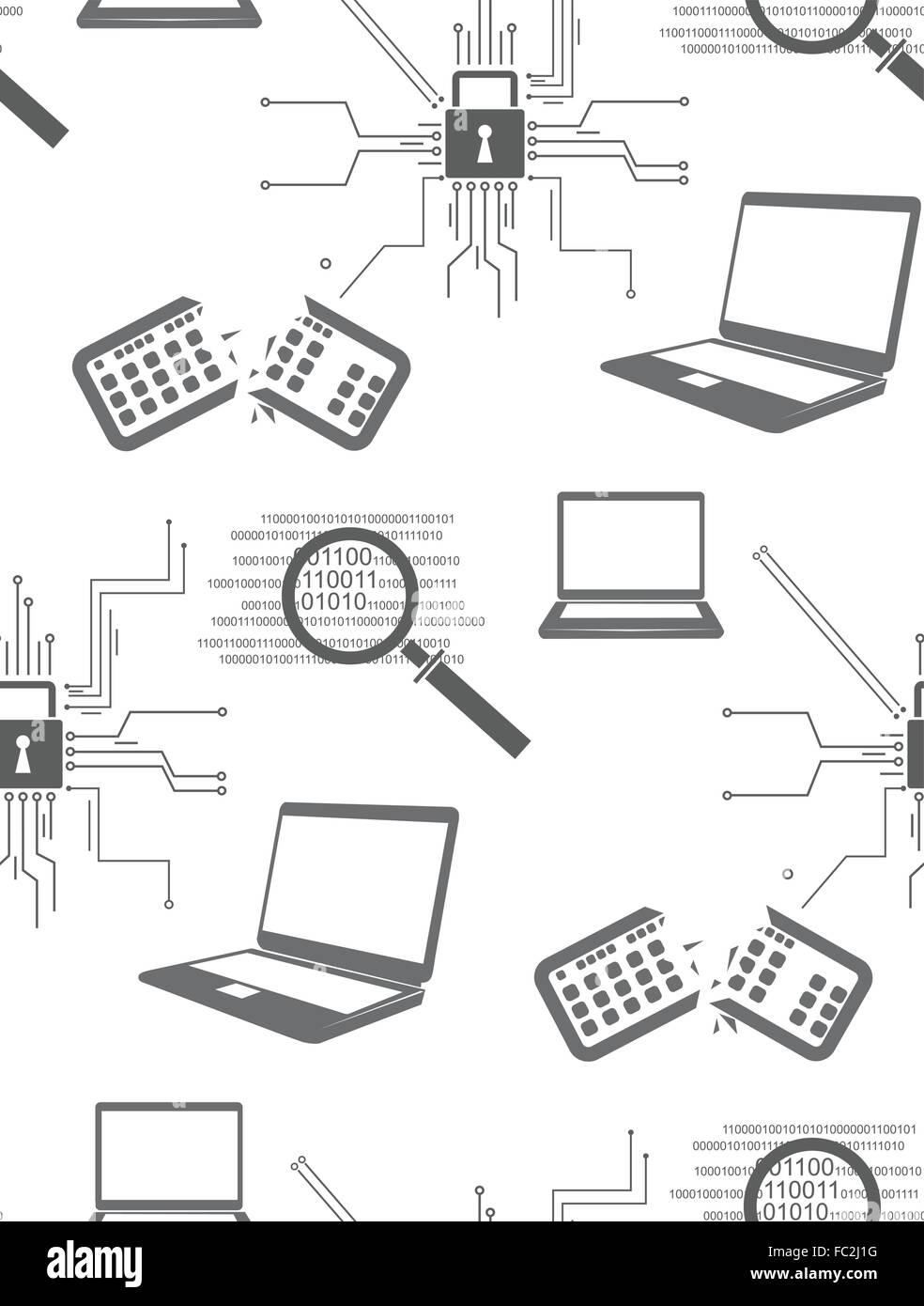 Seamless pattern desktop pc hi-res stock photography and images - Alamy