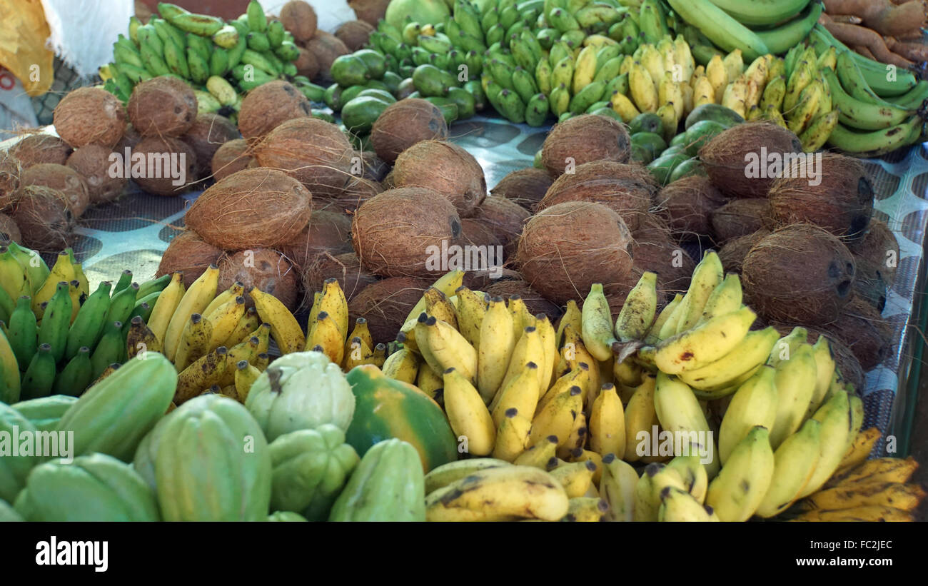 tropical market in victoria on mahe island Stock Photo - Alamy