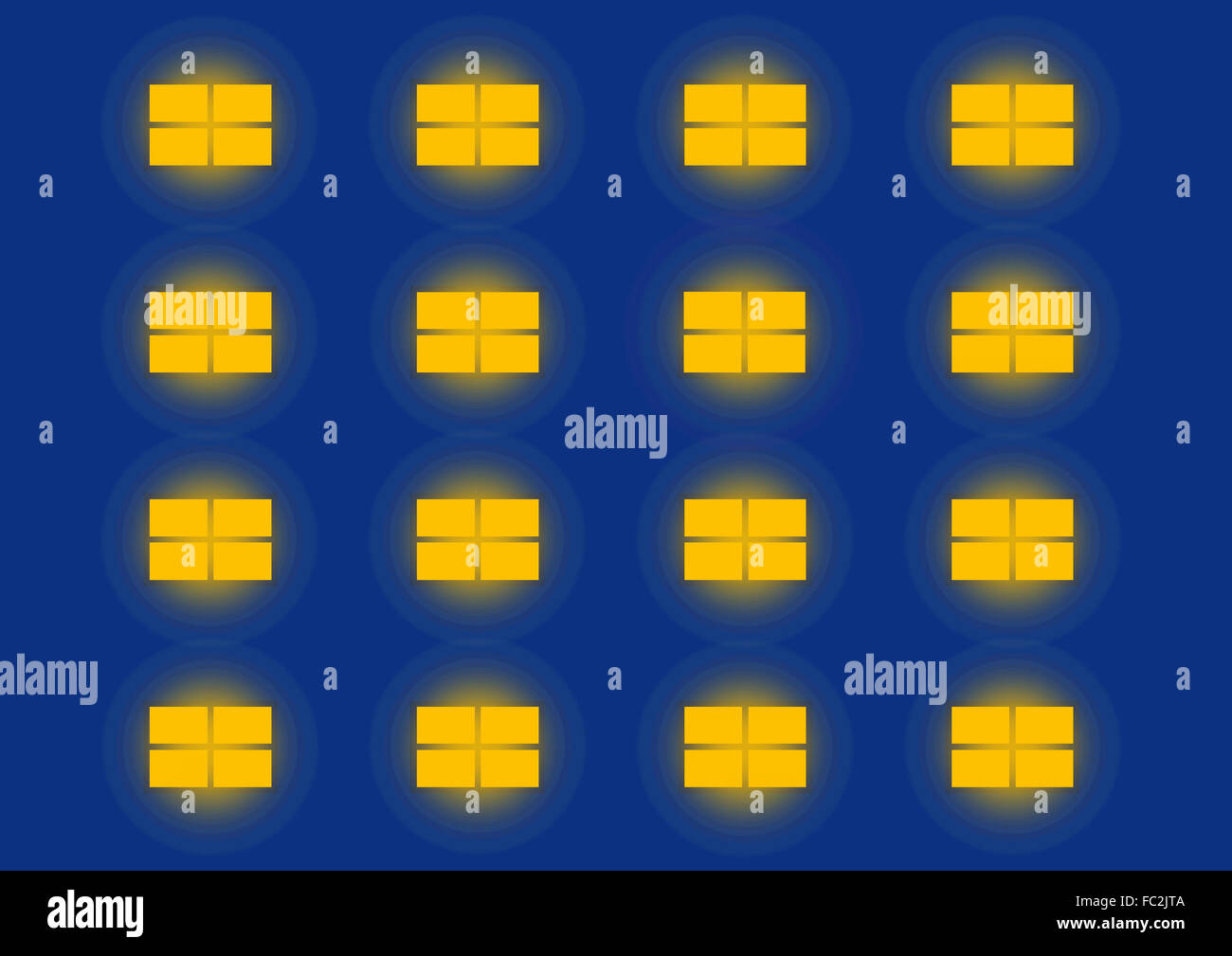 Windows at night Stock Photo - Alamy