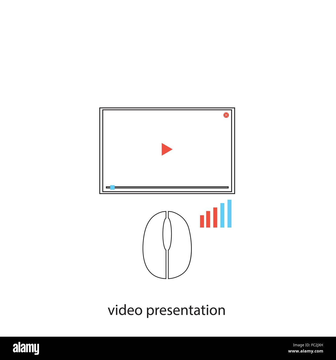 Viral flat icon video Stock Vector Images - Alamy
