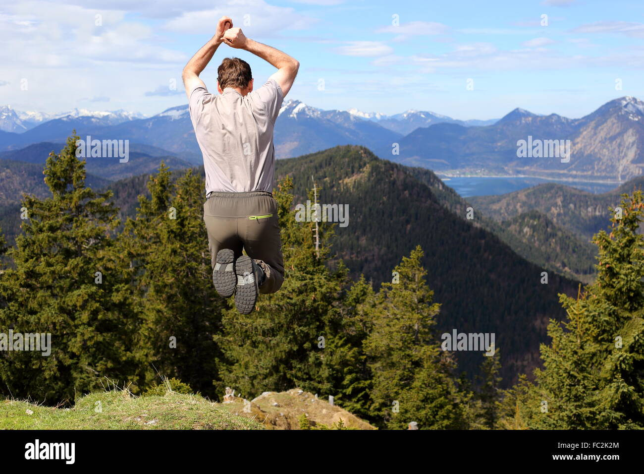 Men jump lake hi-res stock photography and images - Alamy