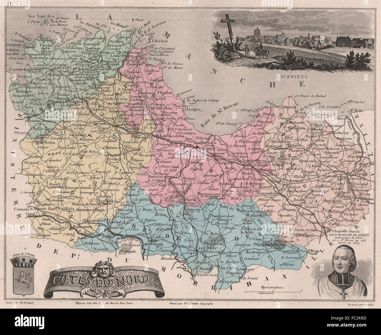 St brieuc map hi-res stock photography and images - Alamy