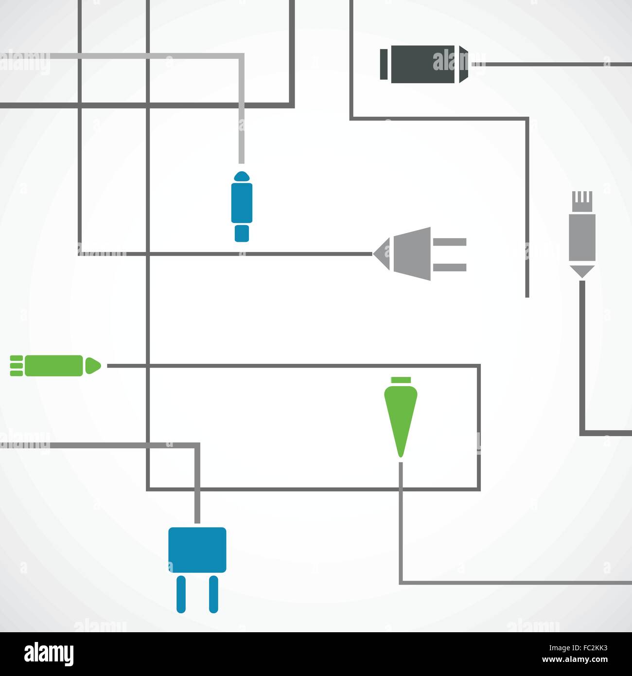 Different connection plugs and wires Stock Vector Image & Art - Alamy