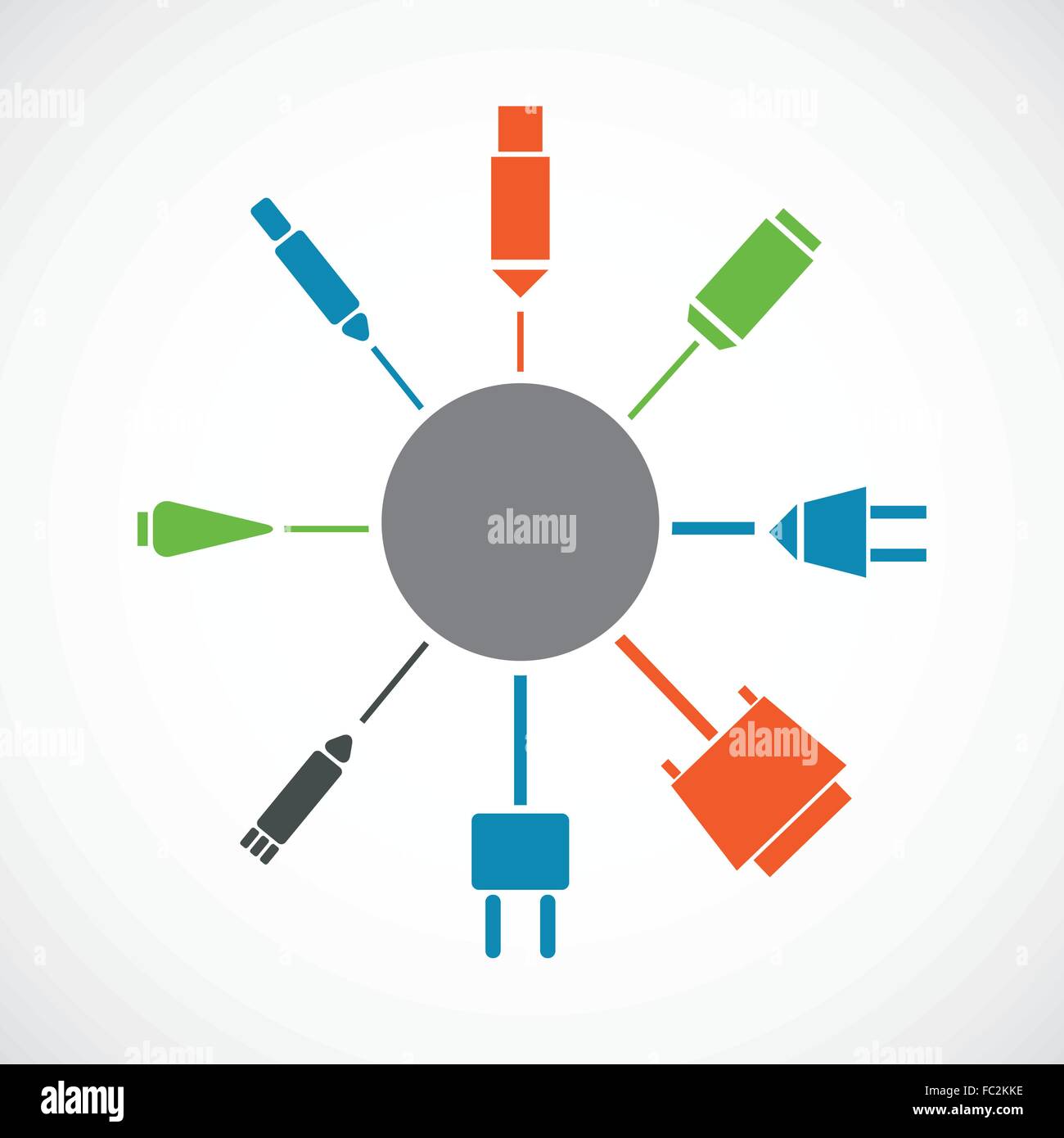 Different connection plugs and wires Stock Vector Image & Art - Alamy