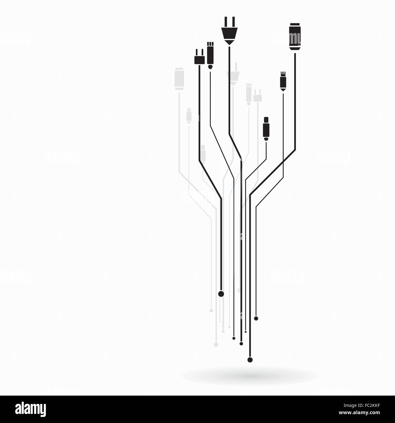 Different connection plugs and wires Stock Vector Image & Art - Alamy
