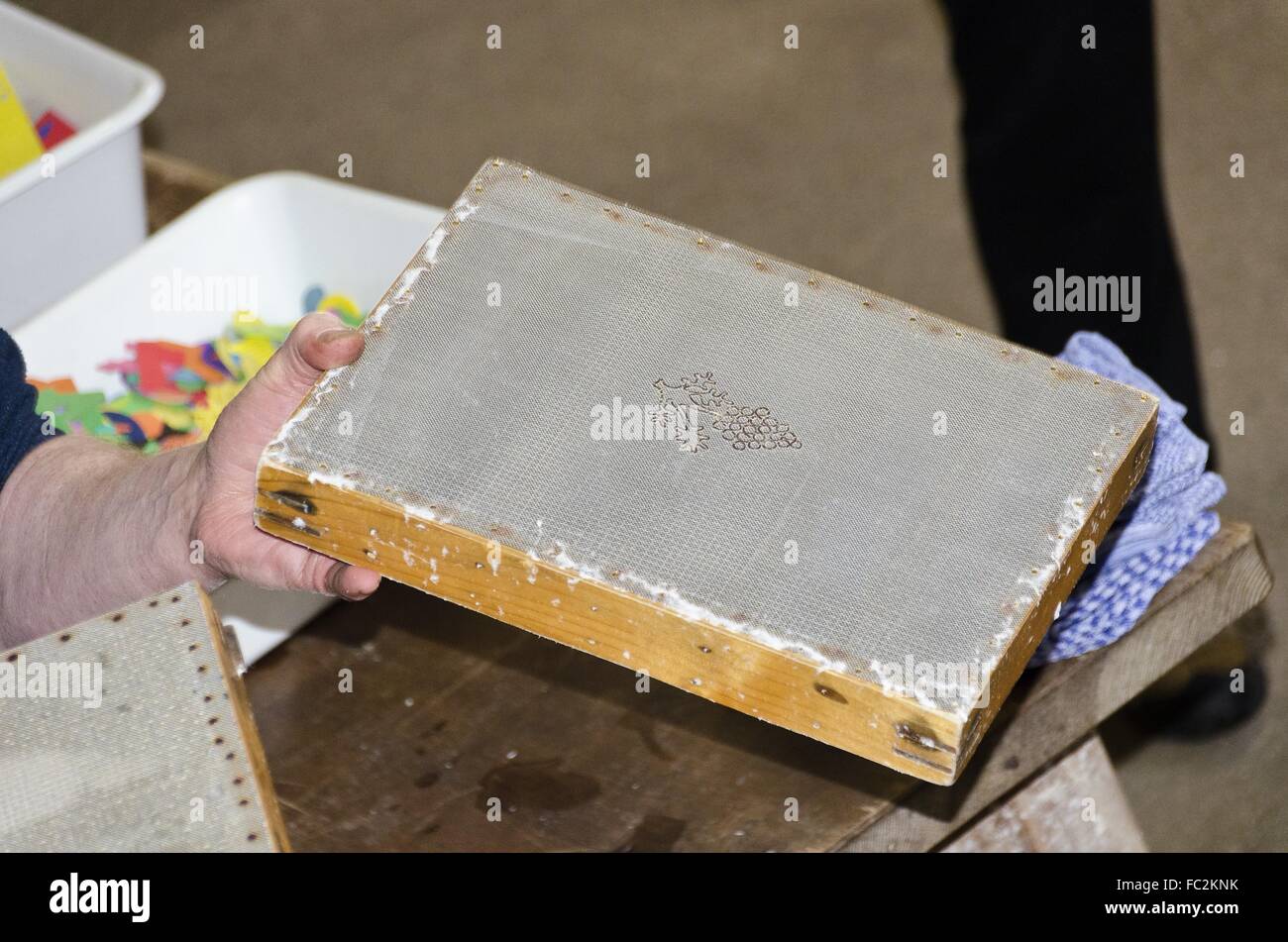 wire mesh for handmade paper Stock Photo - Alamy