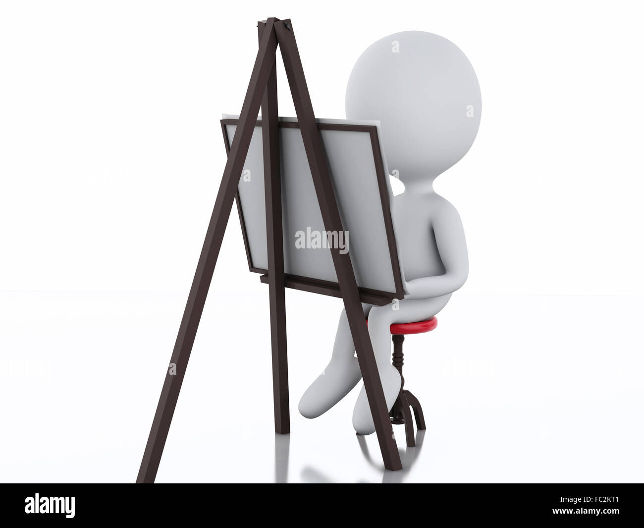 Man drawing cartoon easel hi-res stock photography and images - Alamy