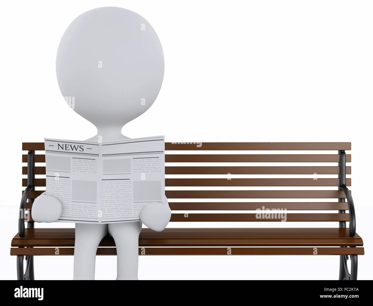 3d illustration white people reading hi-res stock photography and ...