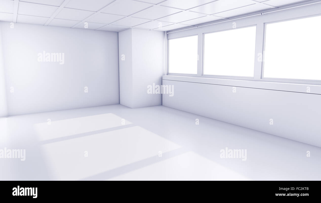 Empty blue room. 3d interior Stock Photo - Alamy