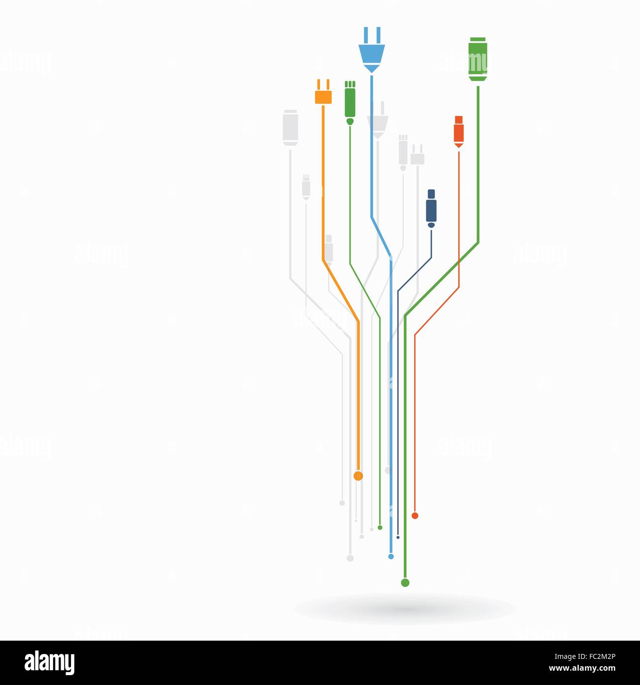 Computer wires different Stock Vector Images - Alamy
