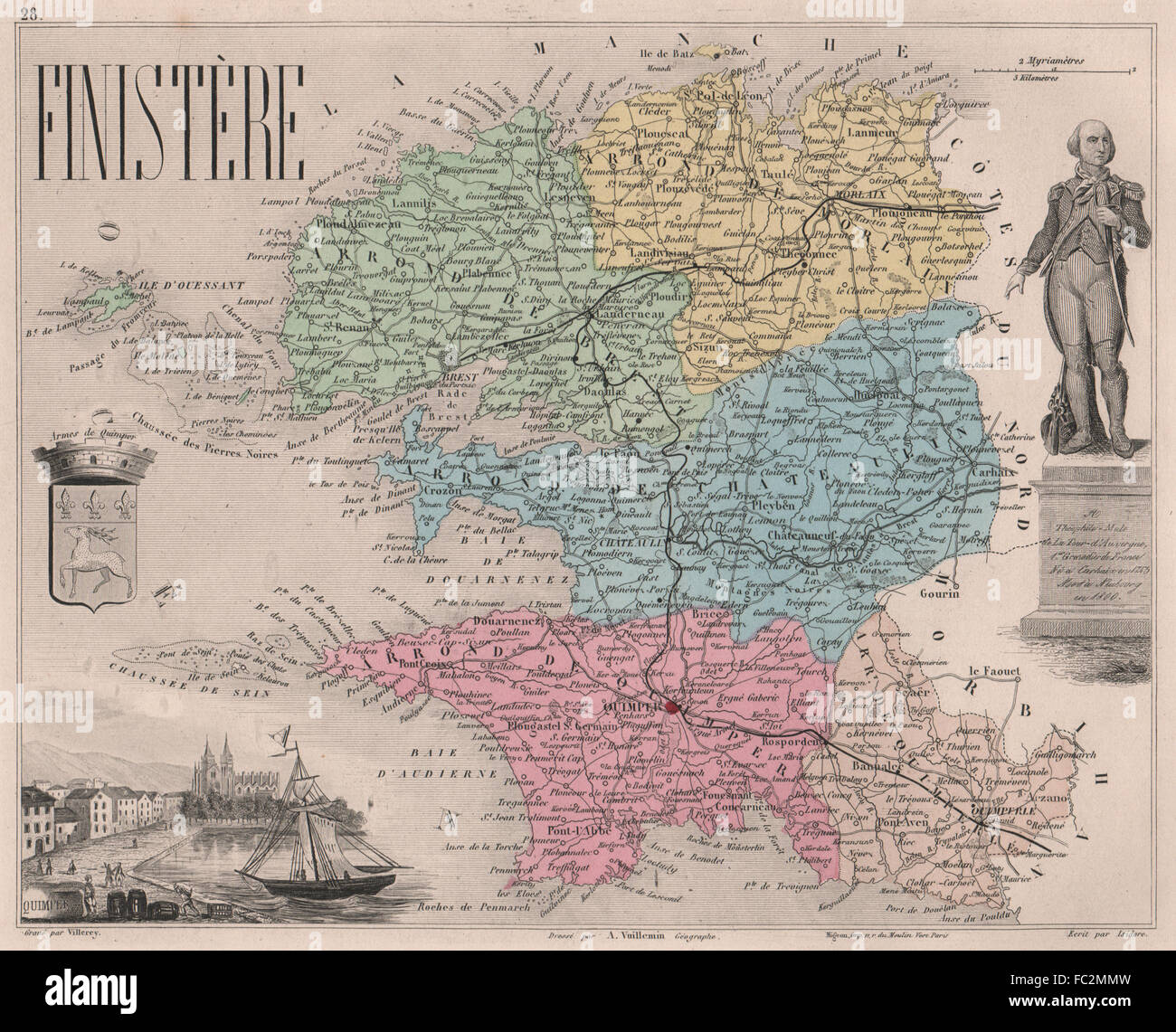 Map of quimper hi-res stock photography and images - Alamy