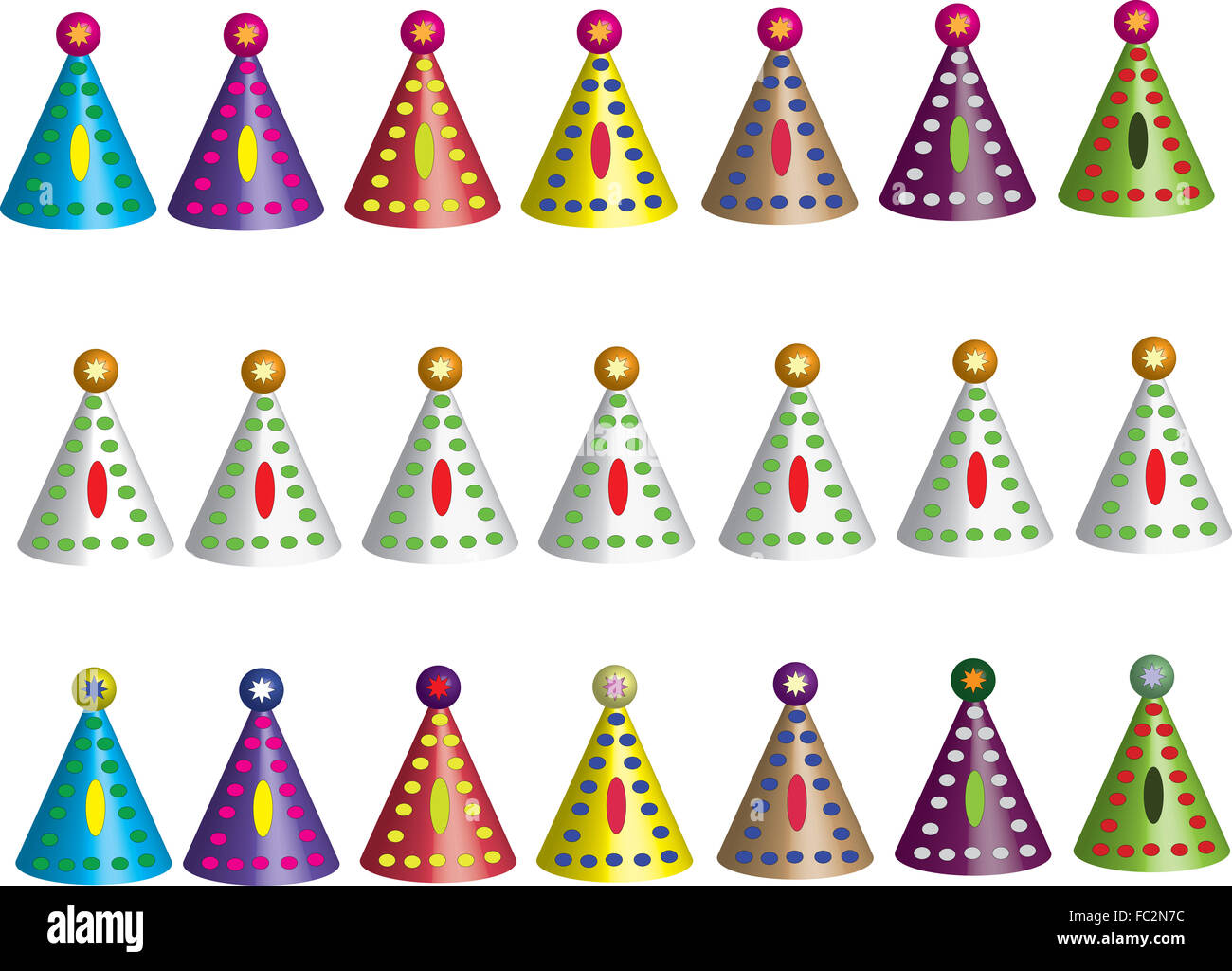 Pink party hat vector hi-res stock photography and images - Alamy