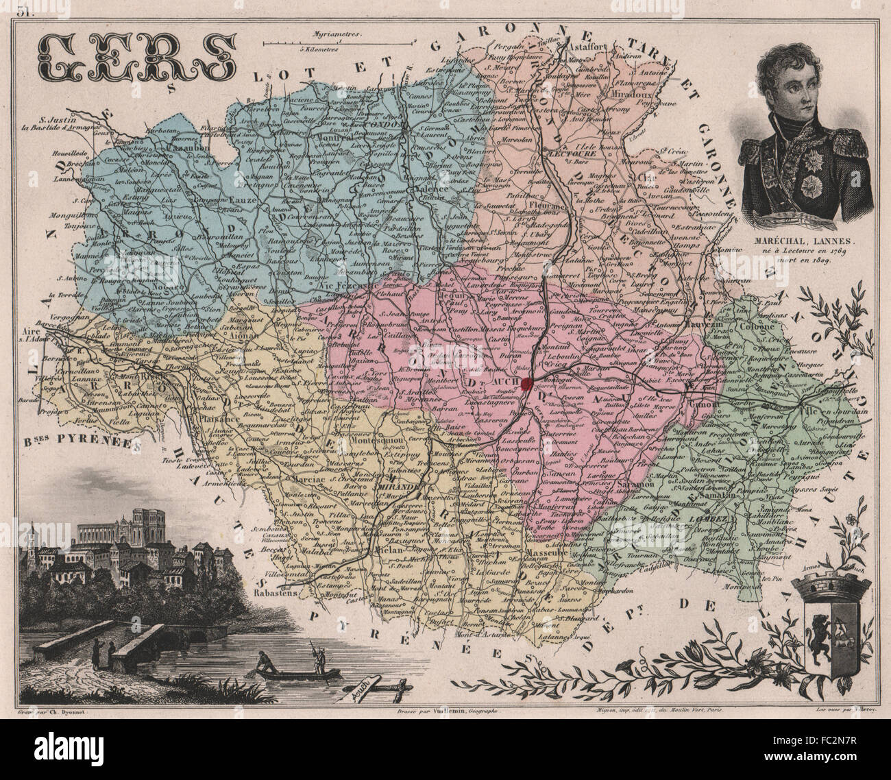 Gers map hi-res stock photography and images - Alamy