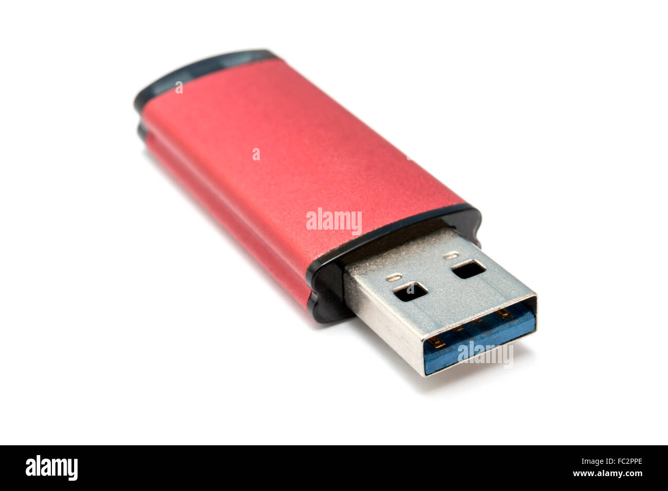 Red USB Flash Drive isolated on white Stock Photo - Alamy