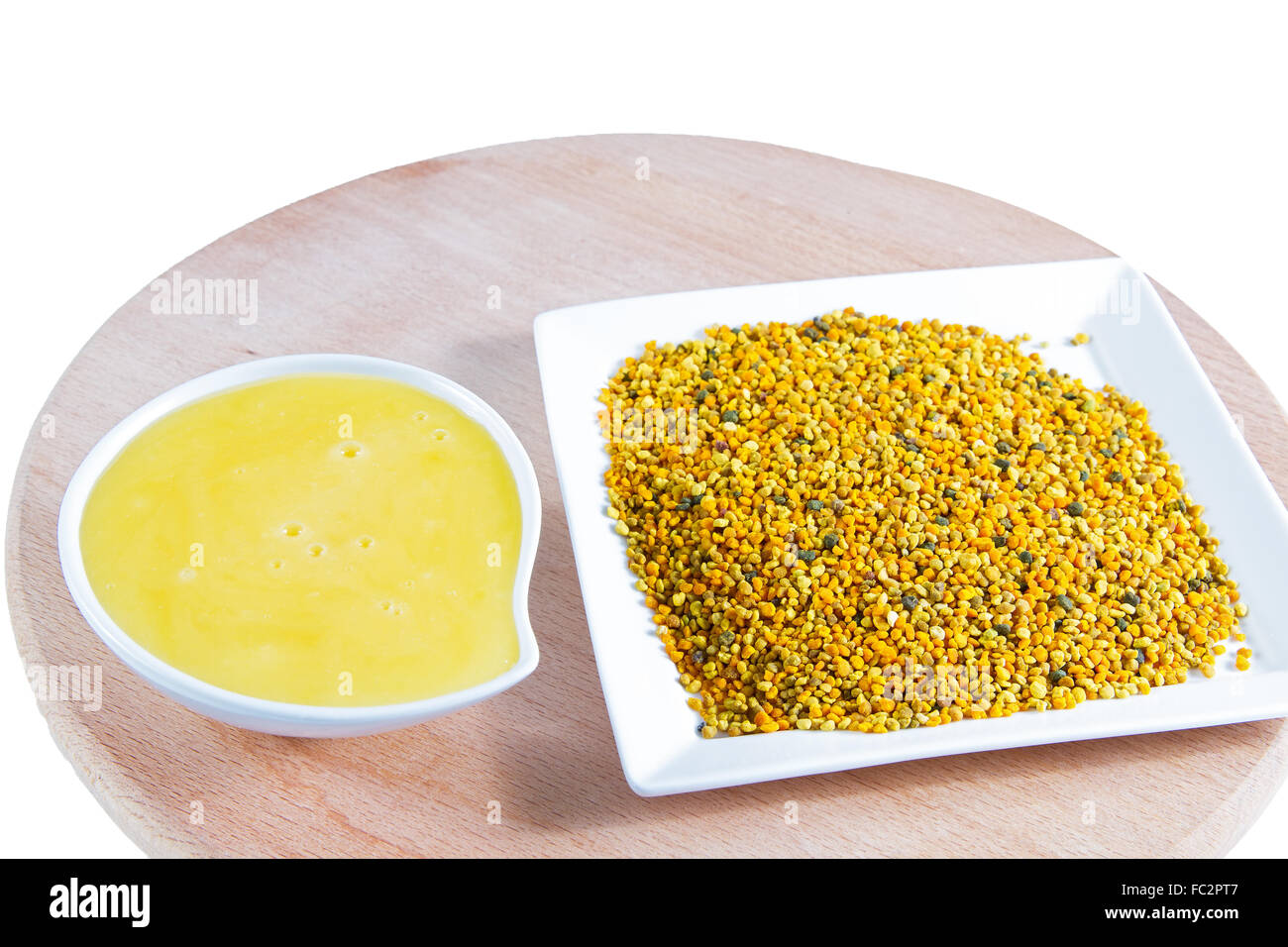 Natural honey and bee pollen Stock Photo - Alamy