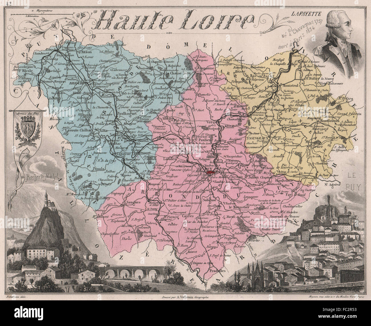 Map haute loire france hi-res stock photography and images - Alamy