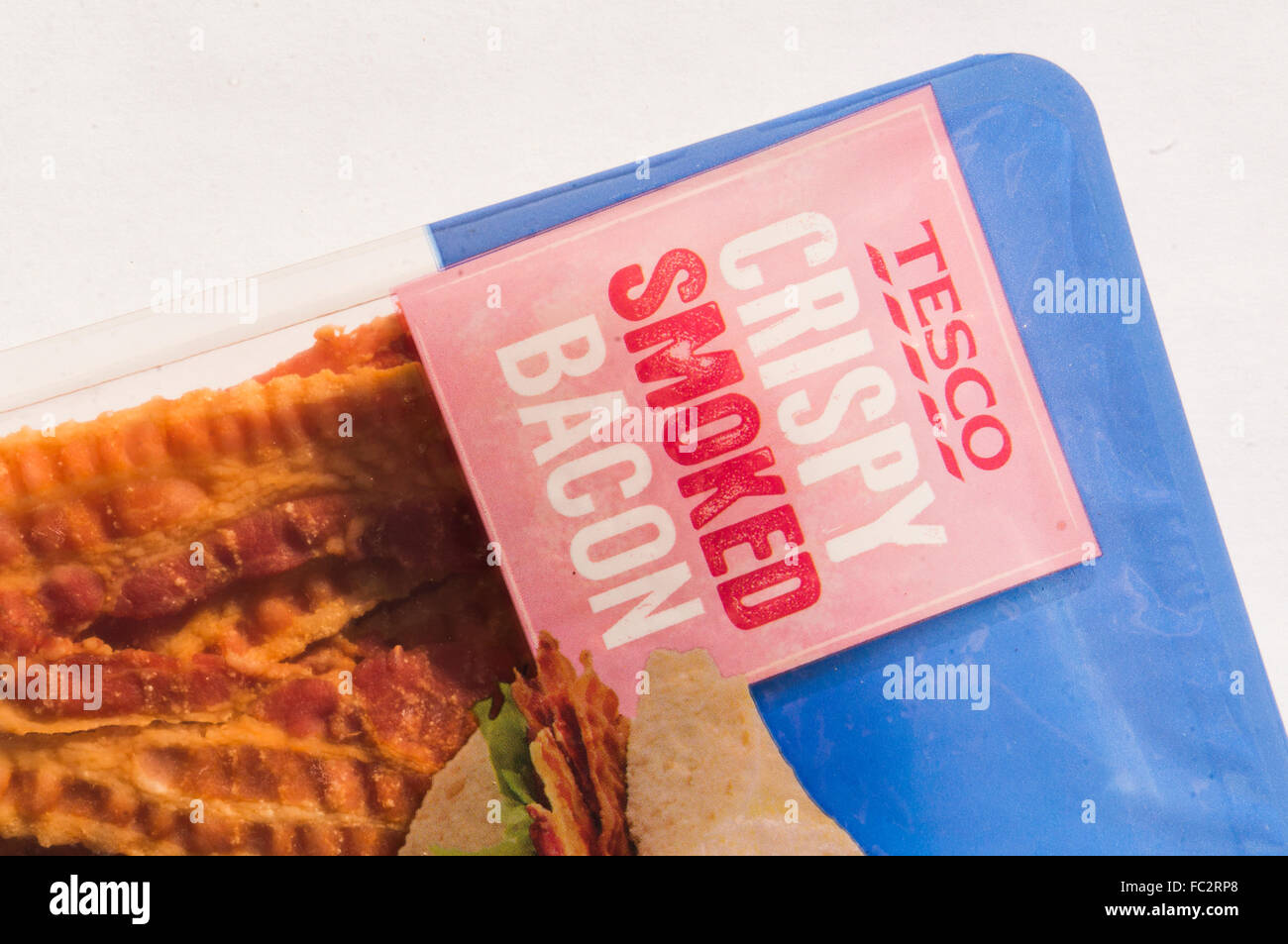 TESCO CRISPY SMOKED BACON Stock Photo - Alamy