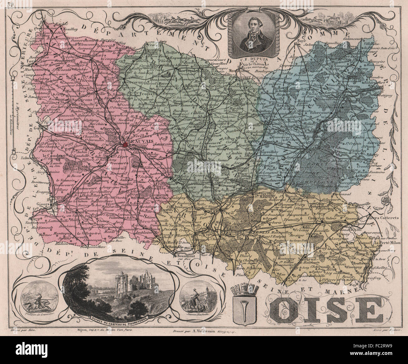 OISE. Département. Chateau de Pierrefonds. Dupuis. VUILLEMIN, 1879 ...