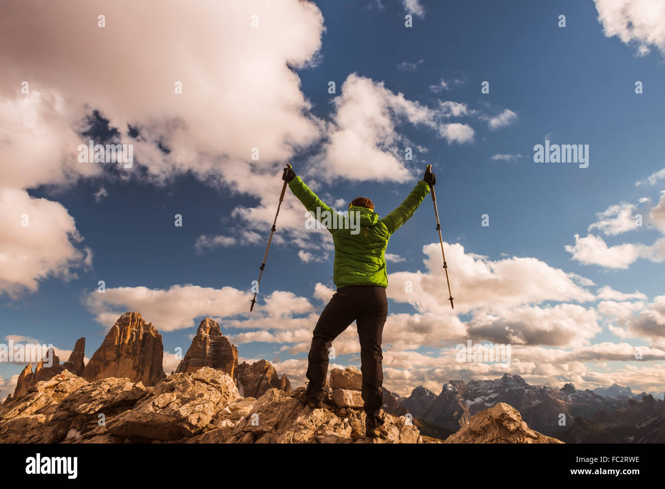 Woman walking top mountain hi-res stock photography and images - Alamy
