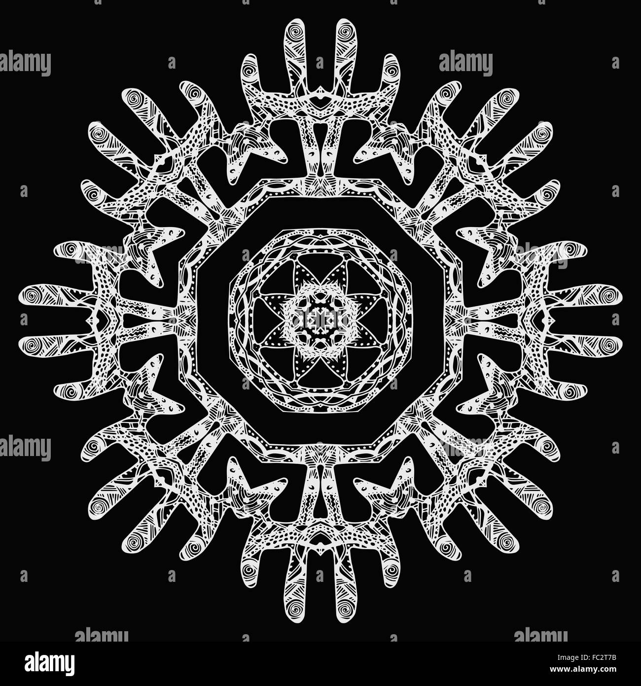 White round pattern design on black Stock Vector Image & Art - Alamy