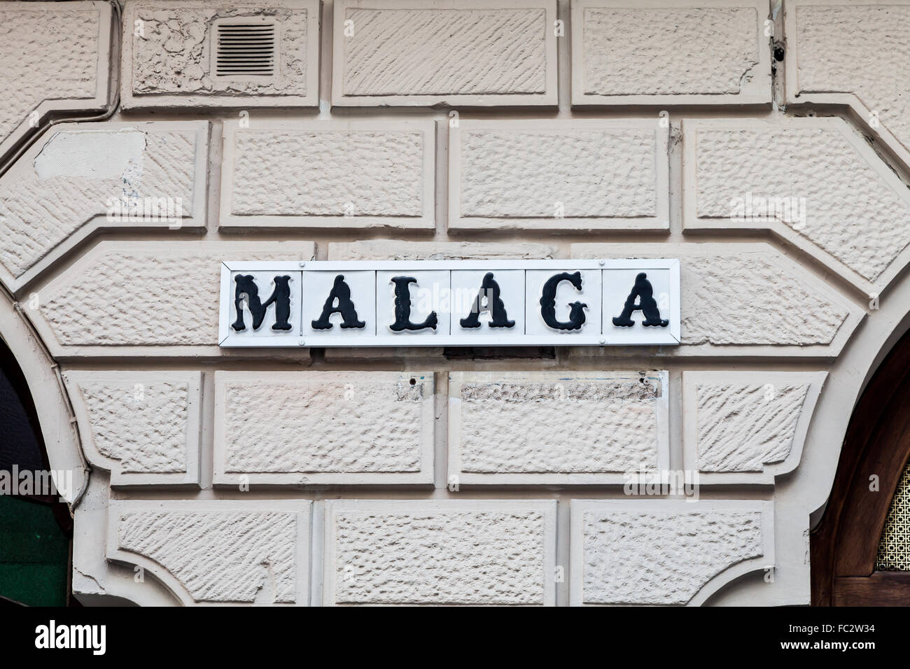 Malaga road sign hi-res stock photography and images - Alamy