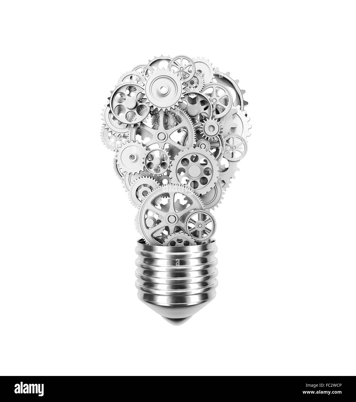 Gear Light Bulb Black and White Stock Photos & Images - Alamy
