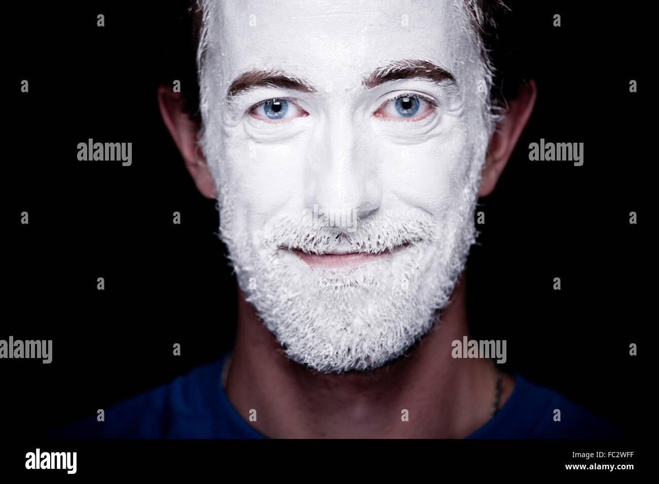 A man with makeup on his face Stock Photo - Alamy