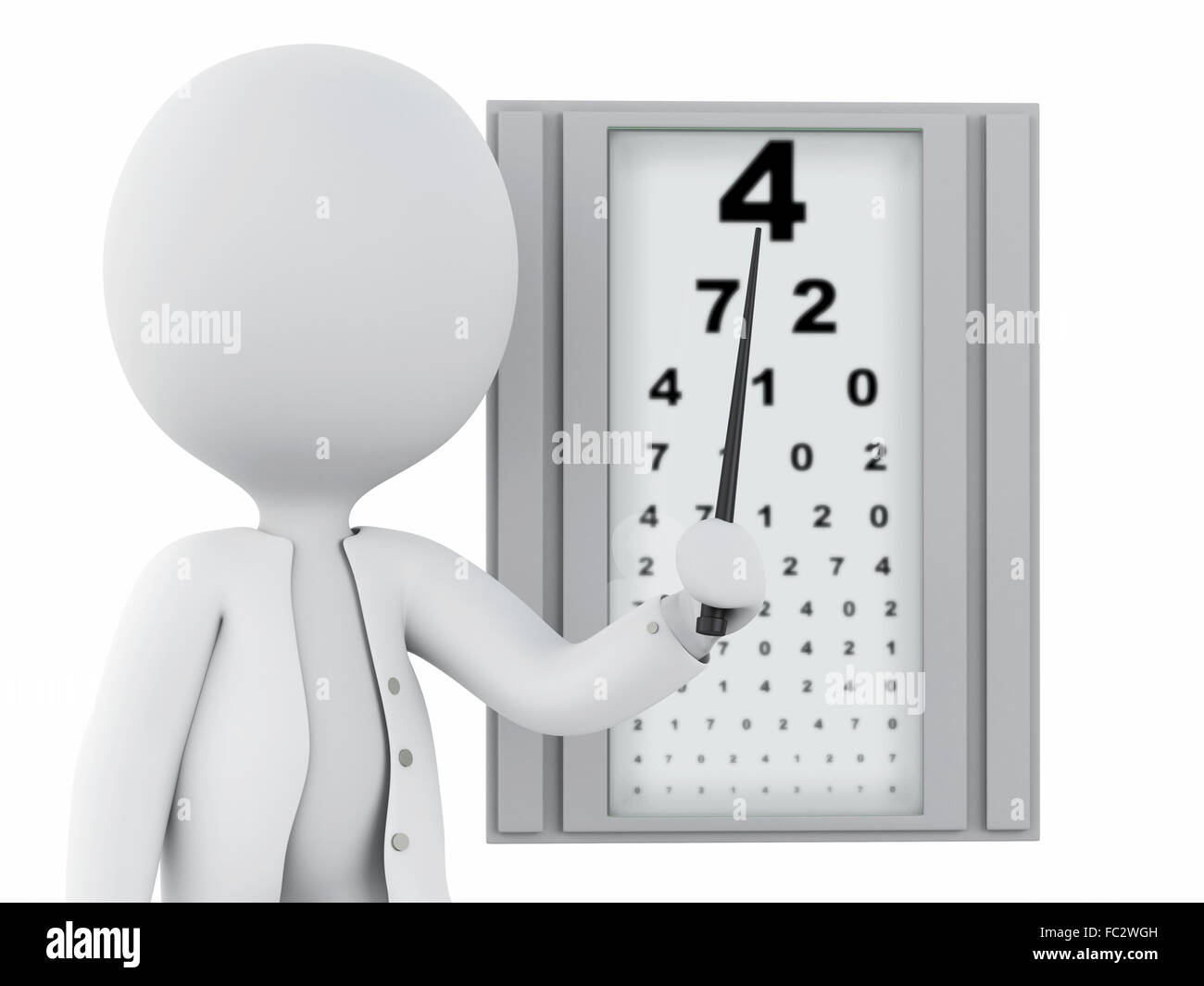 3d white people optician Stock Photo - Alamy