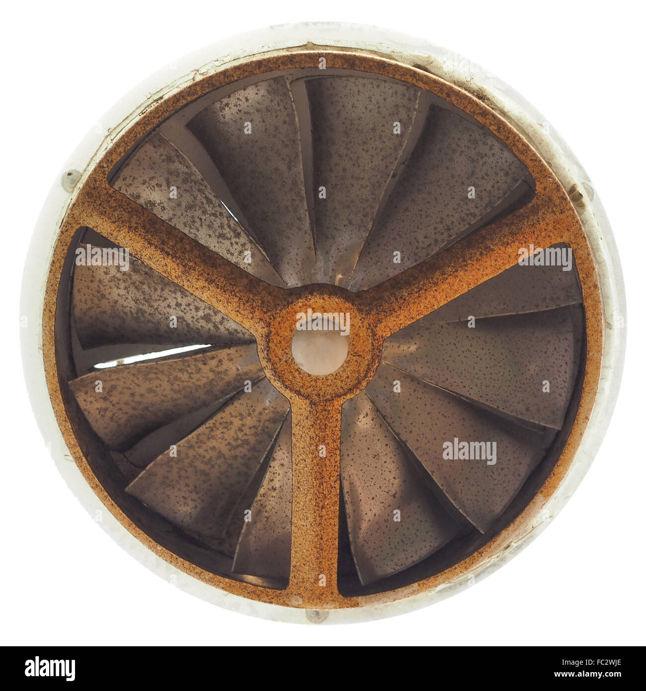 Rusty old fan isolated Stock Photo - Alamy
