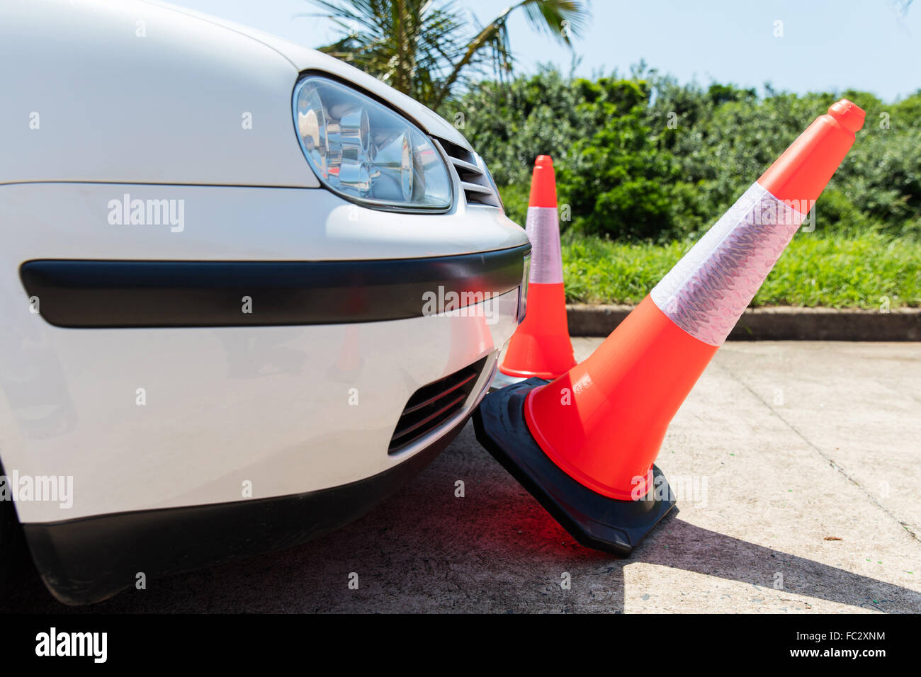 Traffic cones car hi-res stock photography and images - Alamy