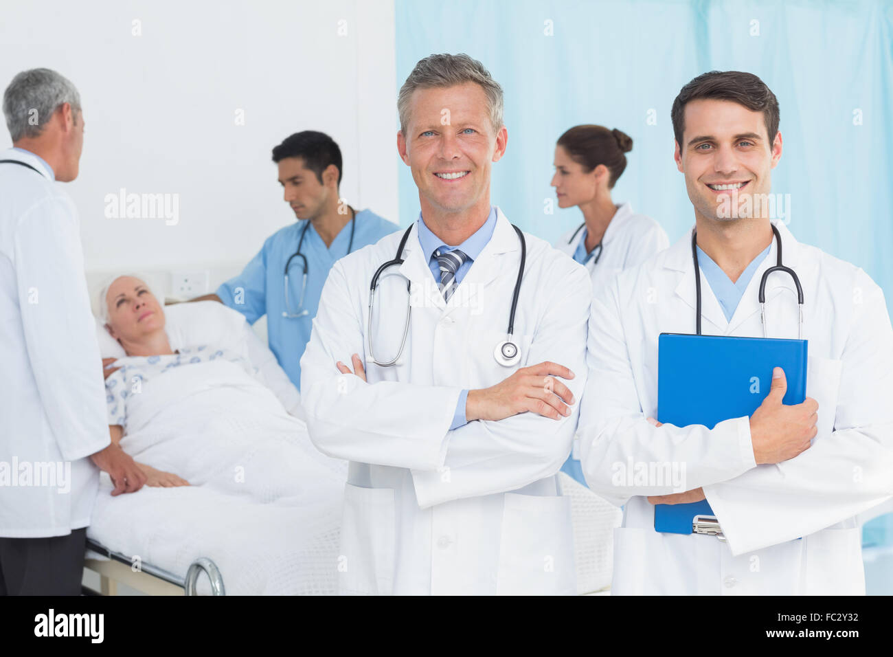 Patient bed doctor behind hi-res stock photography and images - Alamy
