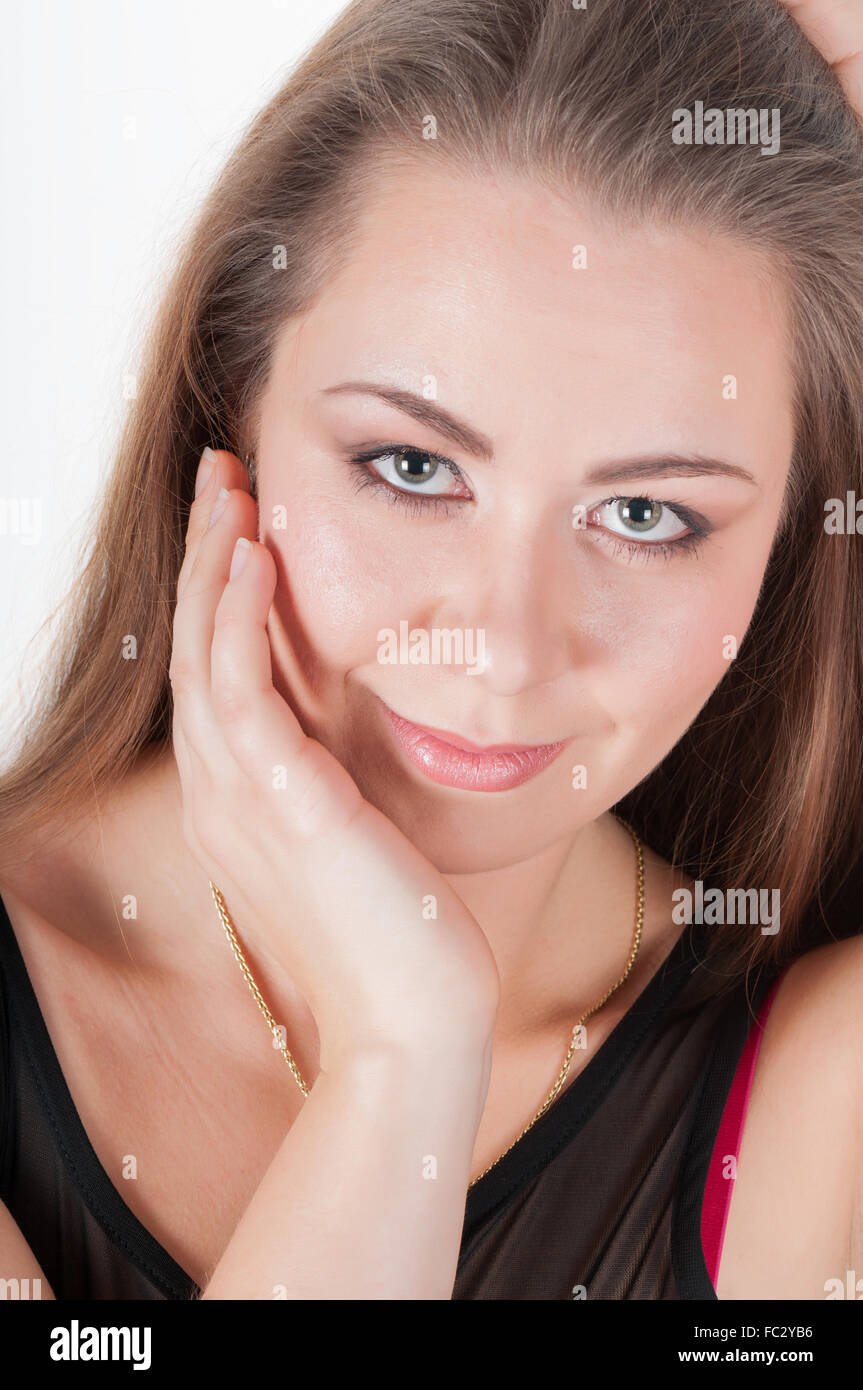 Beautiful woman with fresh clear skin Stock Photo - Alamy