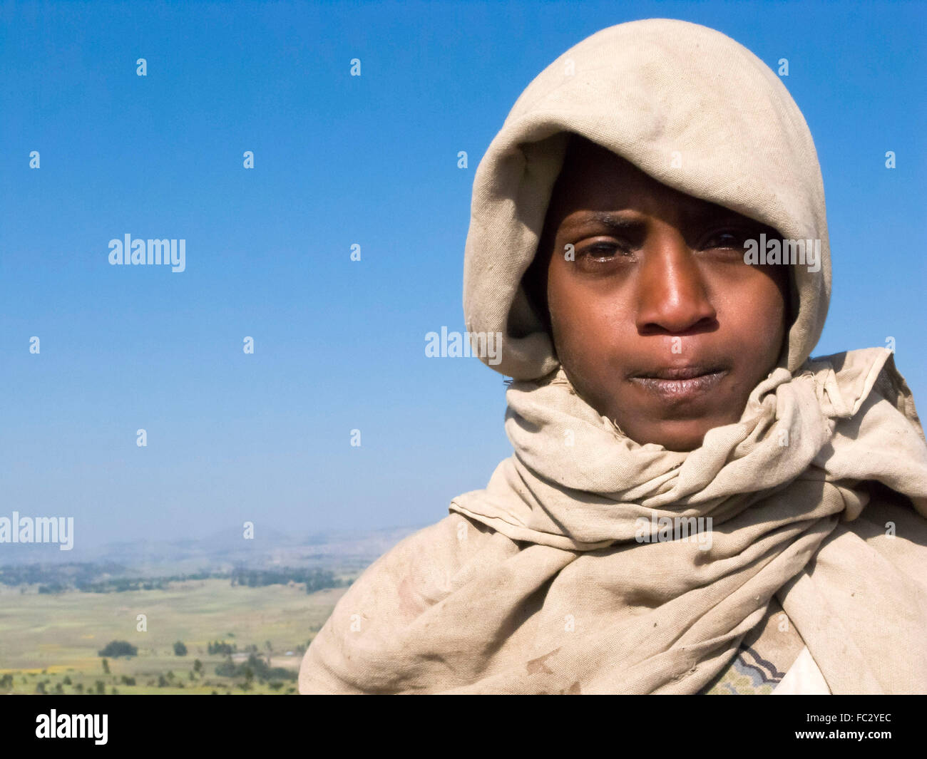 Portrait of young shepherd boy, central Ethiopia Stock Photo - Alamy