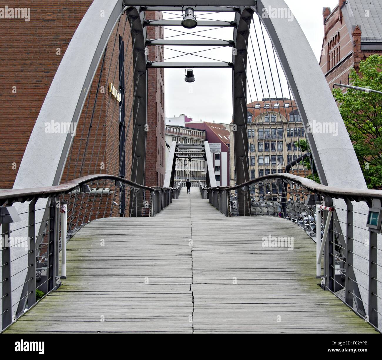 Modern pedestrian bridge hi-res stock photography and images - Alamy