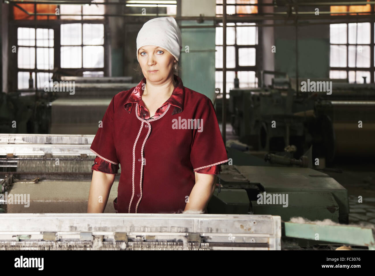 Woman at the factory Stock Photo - Alamy